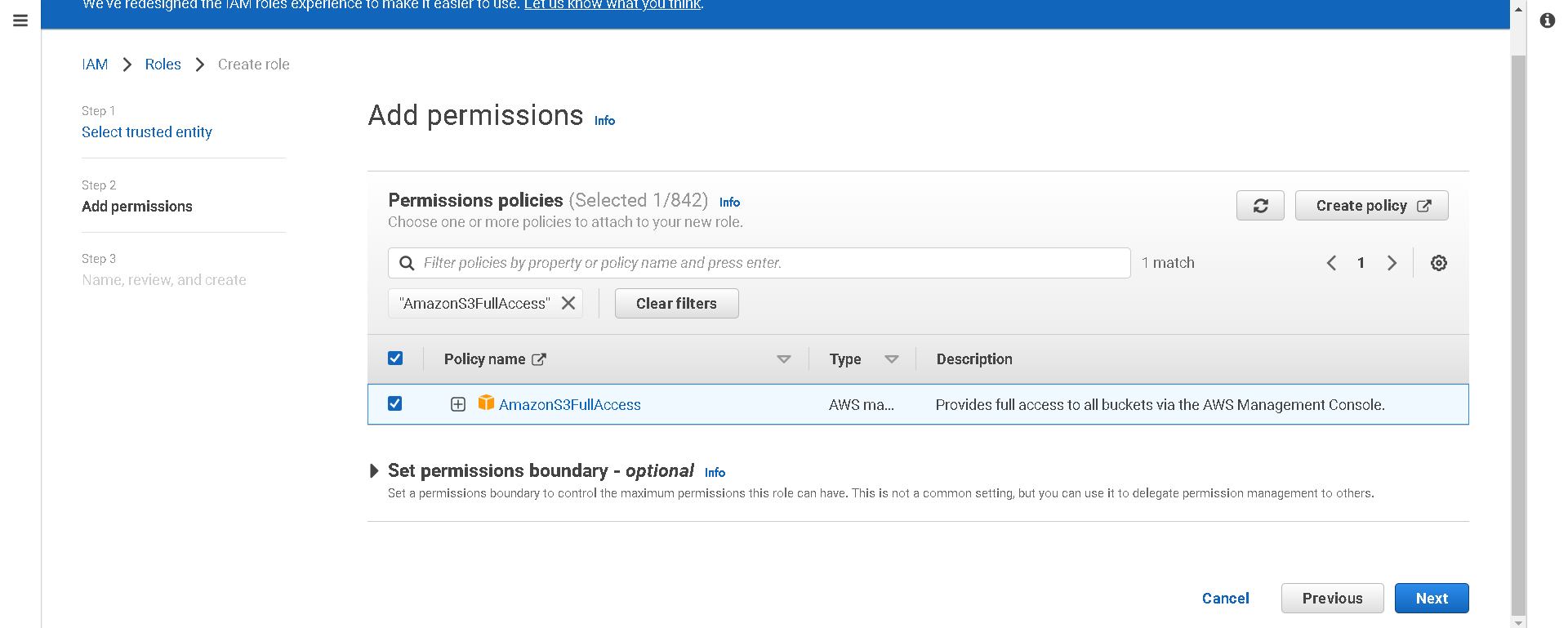 Create IAM role :: EC2 Instance Profile